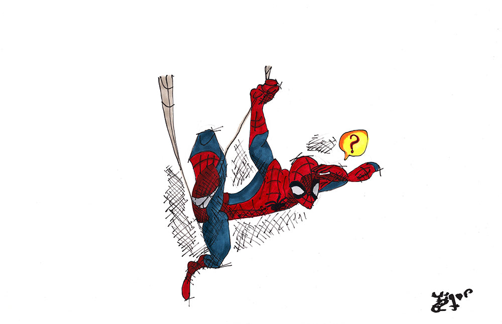 Spider-Man Question - 11x17 Character Drawing – The Autistic Tiger